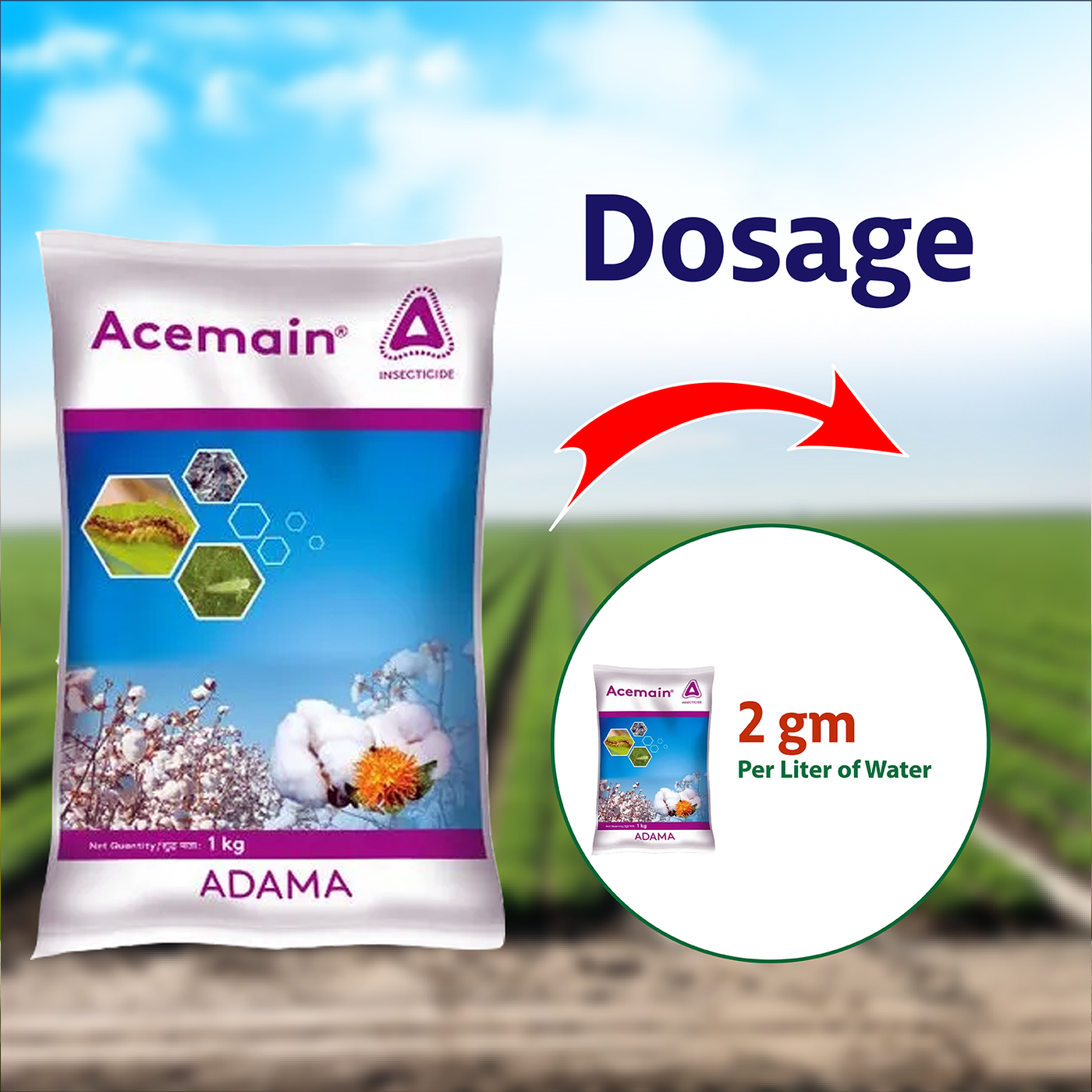 Adama Acemain (Acephate 75 % SP) Insecticide – Agriplex
