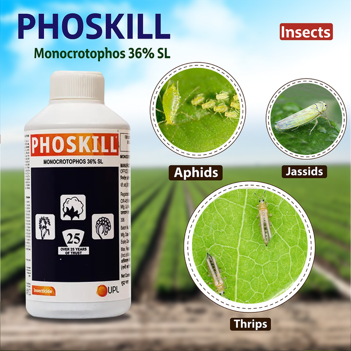 UPL Phoskil Insecticide (Monocrotophos 36% SL) - 1 LT – Agriplex