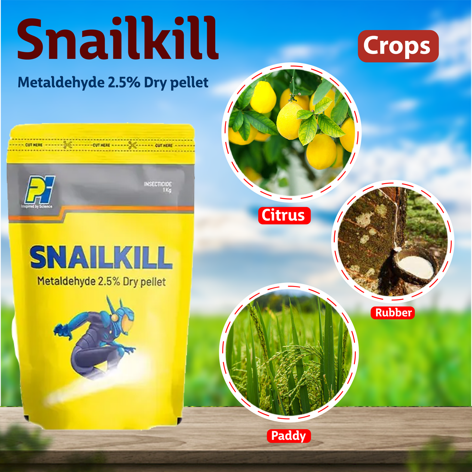 PI Snailkill Insecticide (Metaldehyde 2.5% Pellet) - 1 KG – Agriplex